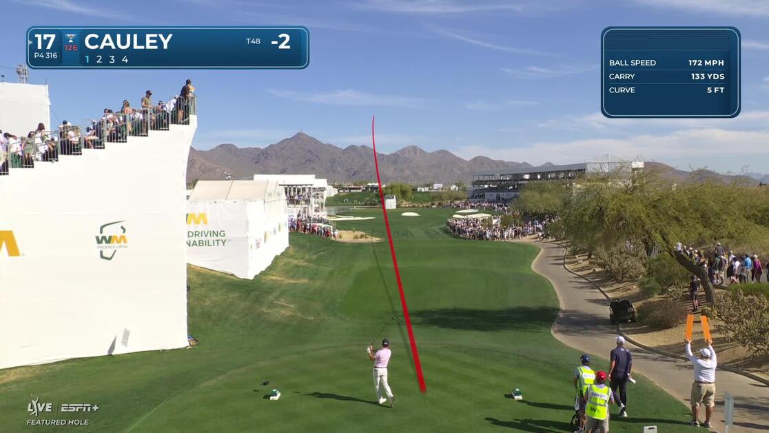 Bud Cauley | Round 2 | 17th hole | Shot 1 | 2025 WM Phoenix Open