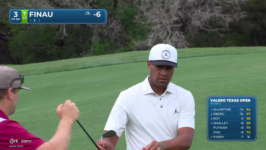 Tony Finau | Round 2 | 3rd hole | Shot 2 | 2026 Valero