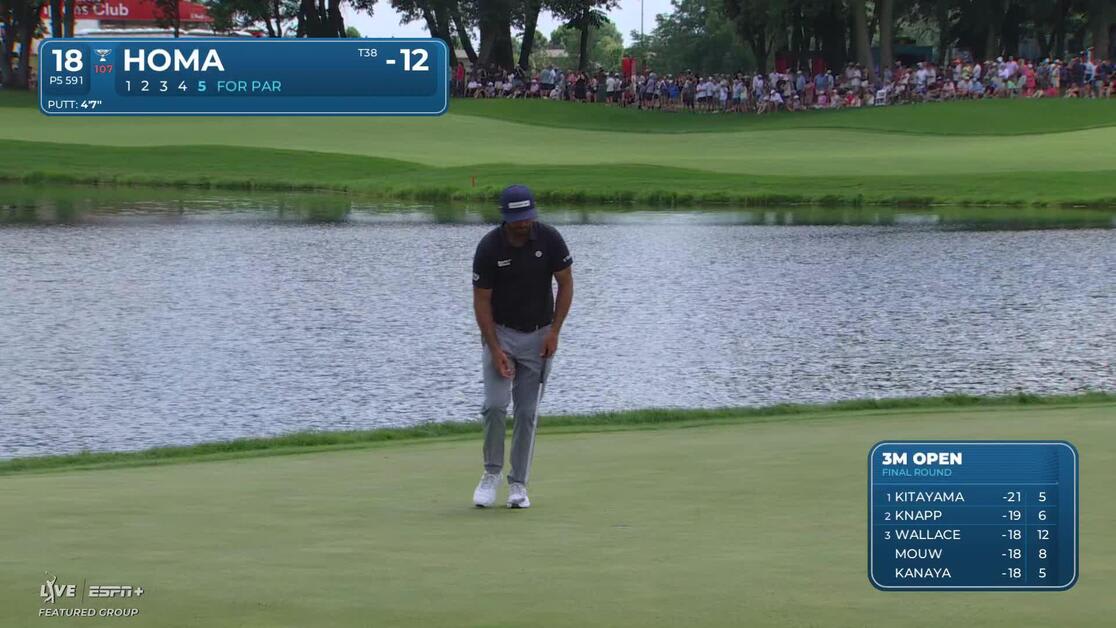 Max Homa | Round 4 | 18th hole | Shot 5 | 2025 3M Open