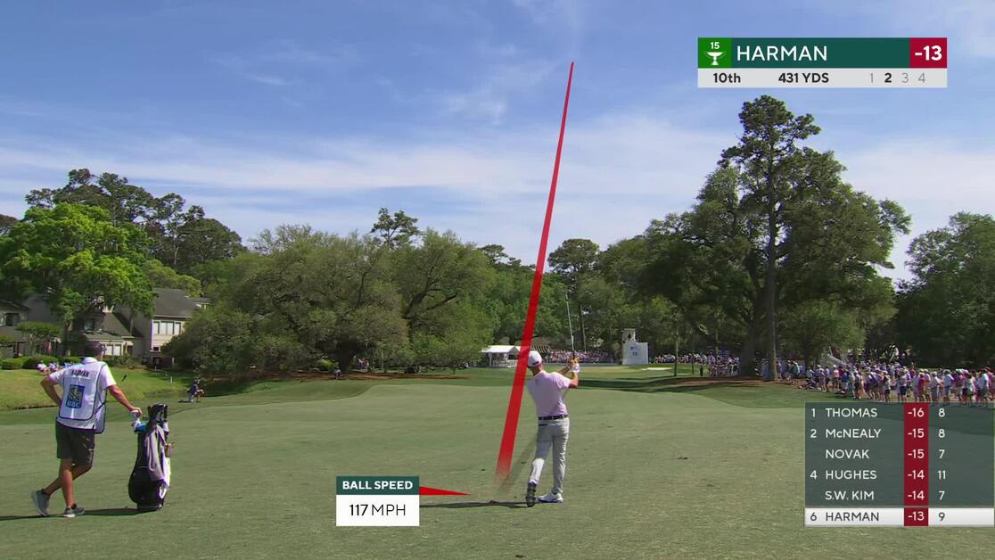 Brian Harman | Round 4 | 10th hole | Shot 2 | 2025 RBC Heritage