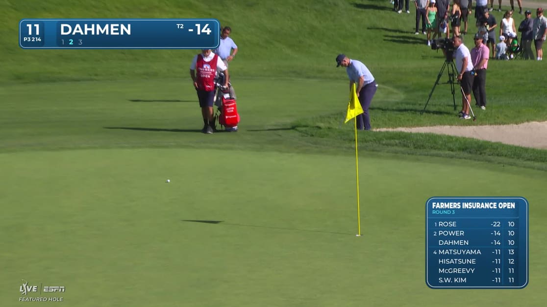 Joel Dahmen | Round 3 | 11th hole | Shot 2 | 2026 Farmers