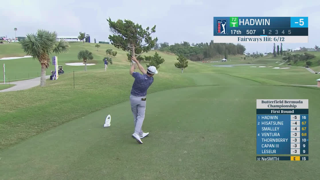 Adam Hadwin | Round 1 | 17th hole | Shot 1 | 2025 Butterfield Bermuda