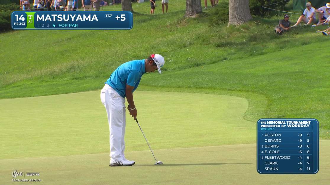 Hideki Matsuyama | Round 3 | 14th hole | Shot 4 | 2026 the Memorial