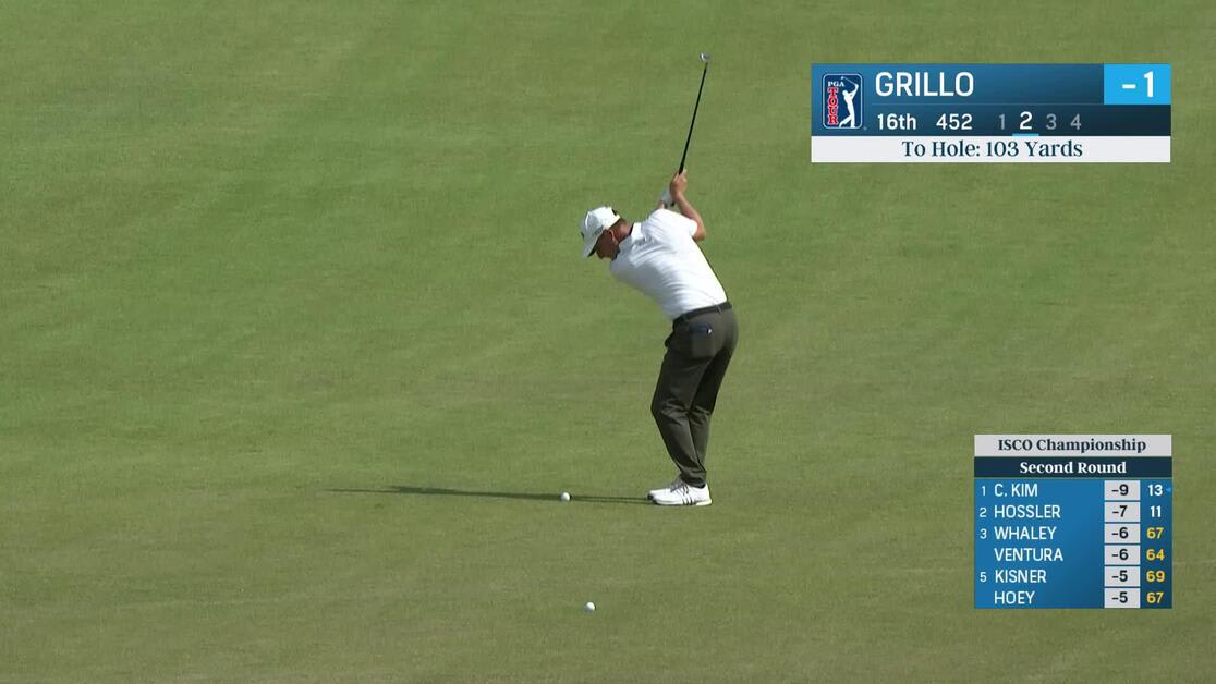 Emiliano Grillo | Round 2 | 16th hole | Shot 2 | 2025 ISCO Championship