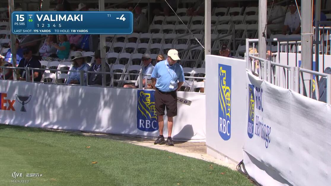 Sami Valimaki | Round 1 | 15th hole | Shot 3 | 2025 RBC Heritage