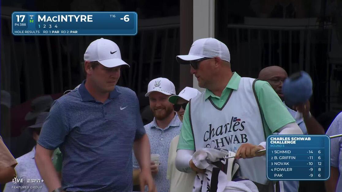Robert MacIntyre | Round 3 | 17th hole | Shot 1 | 2025 Charles Schwab