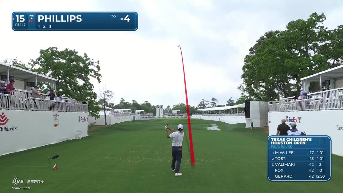 Chandler Phillips | Round 4 | 15th hole | Shot 1 | 2025 Houston Open