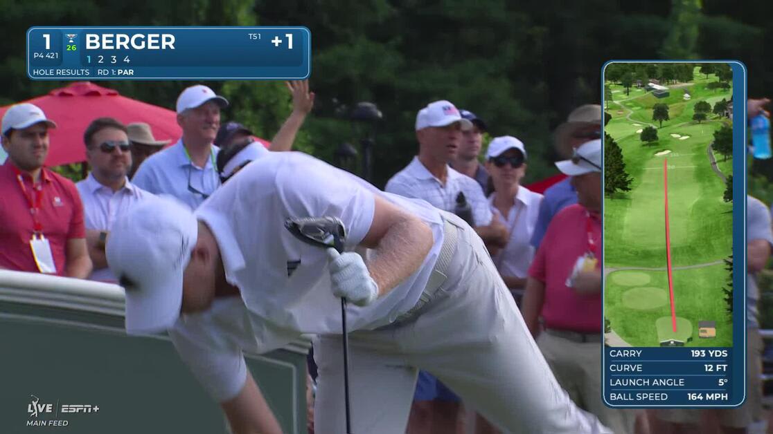Daniel Berger | Round 2 | 1st hole | Shot 1 | 2025 Travelers