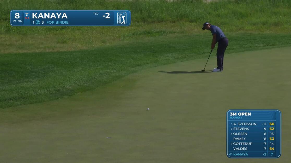 Takumi Kanaya | Round 1 | 8th hole | Shot 2 | 2025 3M Open