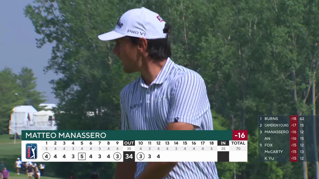 Matteo Manassero | Round 4 | 12th hole | Shot 4 | 2025 RBC Canadian