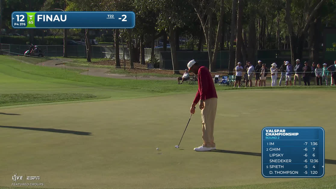 Tony Finau | Round 2 | 12th hole | Shot 4 | 2026 Valspar