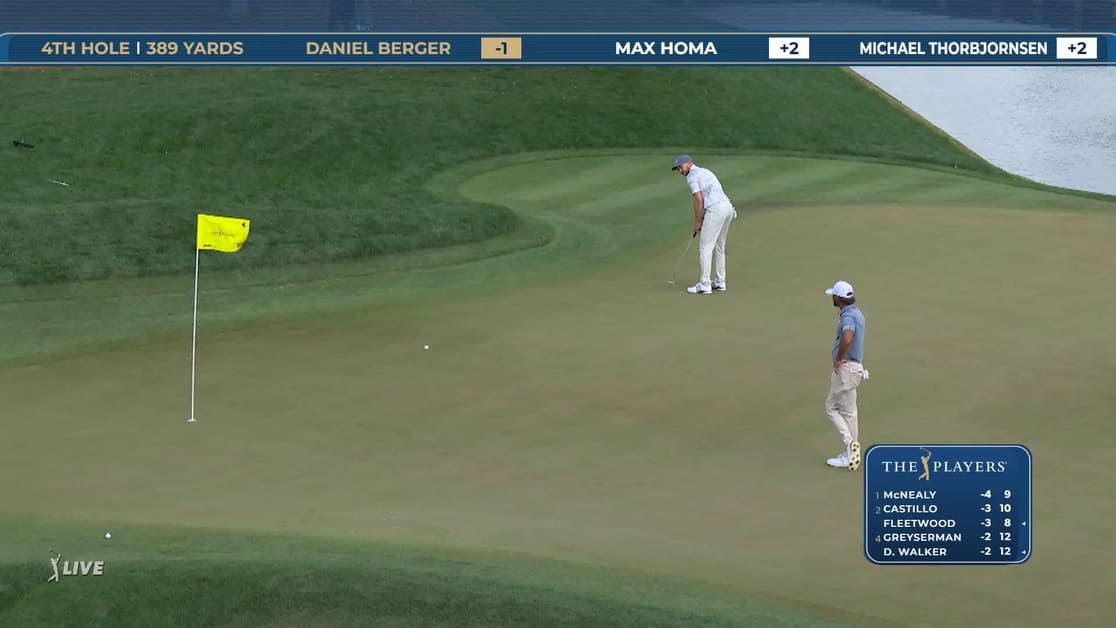 Daniel Berger | Round 1 | 4th hole | Shot 4 | 2026 THE PLAYERS
