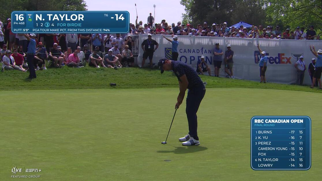Nick Taylor | Round 4 | 16th hole | Shot 3 | 2025 RBC Canadian
