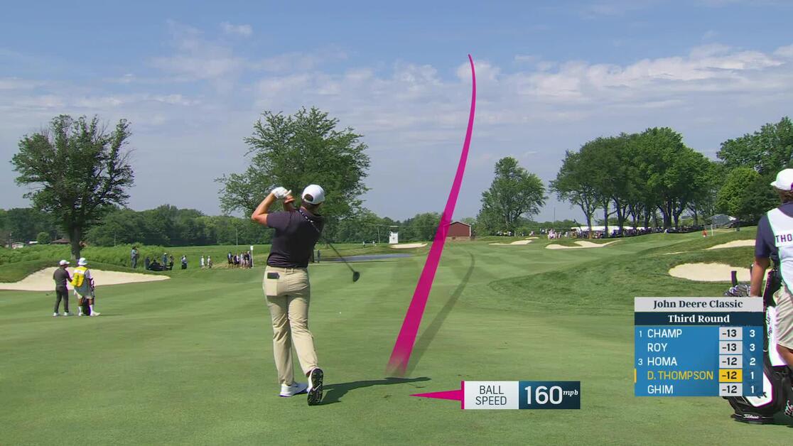 Davis Thompson | Round 3 | 2nd hole | Shot 2 | 2025 John Deere