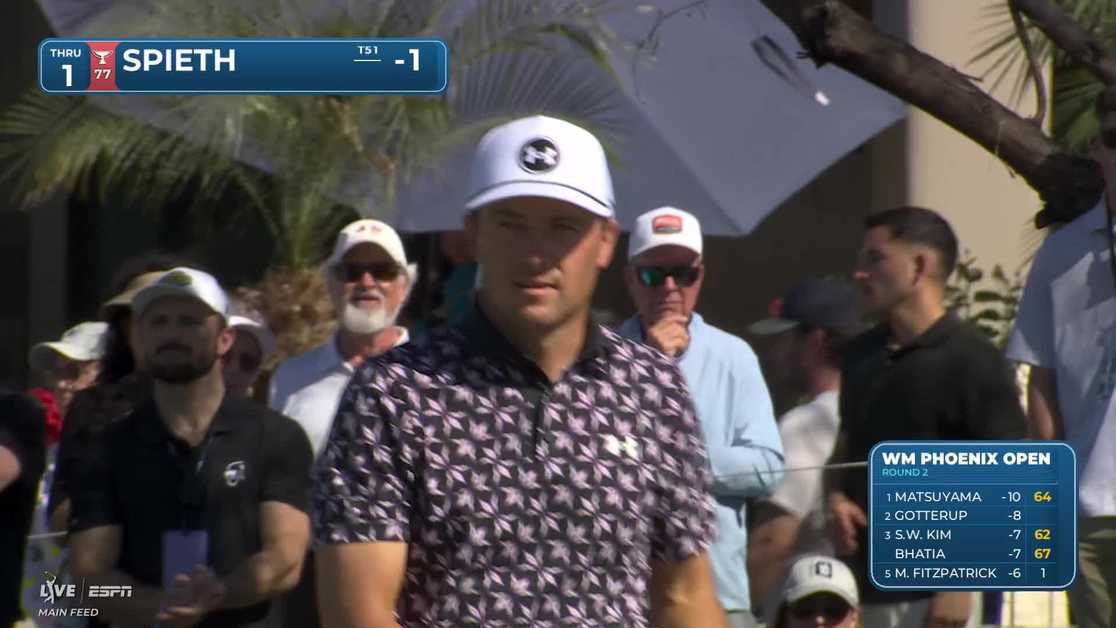 Jordan Spieth | Round 2 | 1st hole | Shot 5 | 2026 WM Phoenix Open