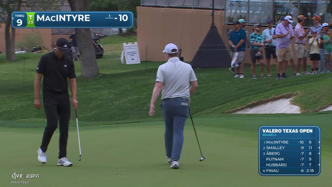 Robert MacIntyre | Round 2 | 18th hole | Shot 5 | 2026 Valero