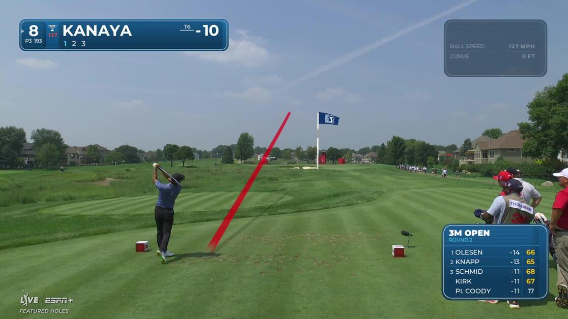 Takumi Kanaya | Round 2 | 8th hole | Shot 1 | 2025 3M Open