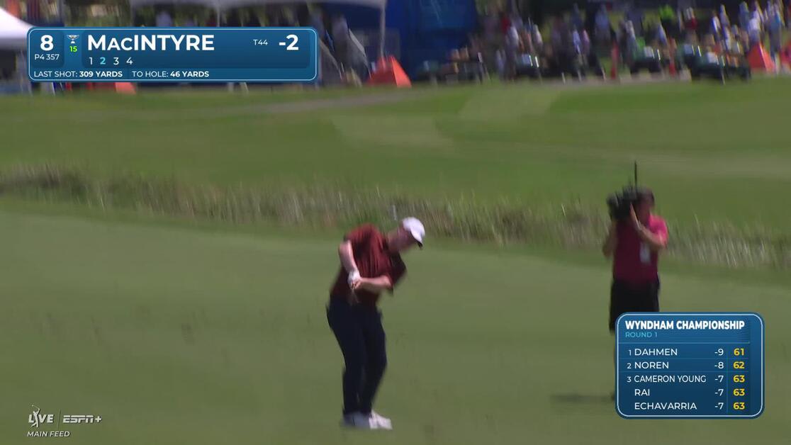 Robert MacIntyre | Round 1 | 8th hole | Shot 2 | 2025 Wyndham