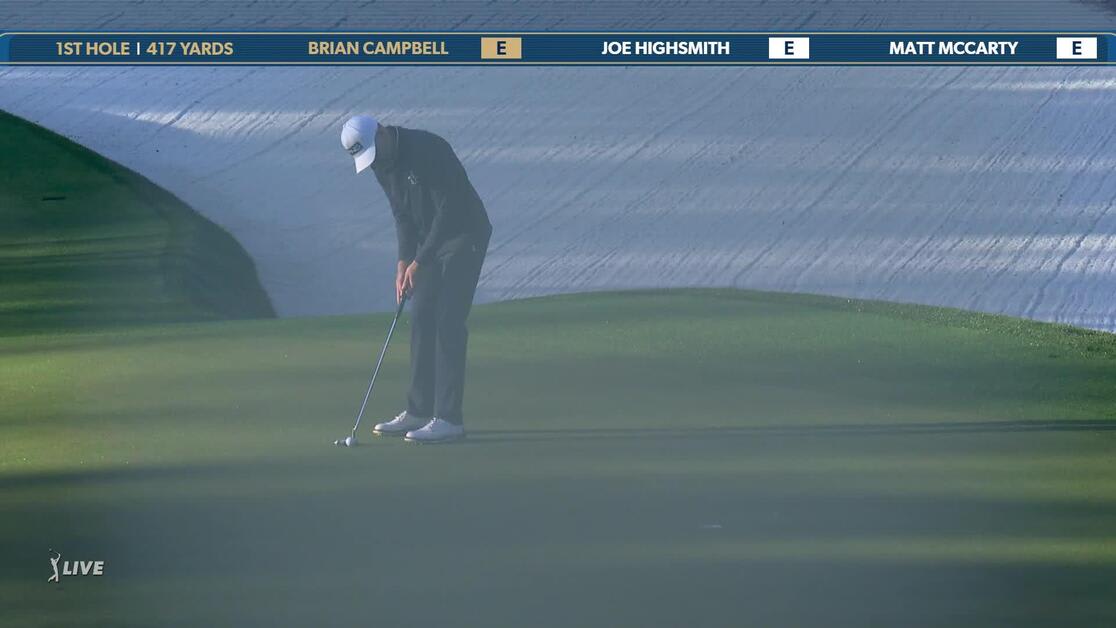 Brian Campbell | Round 1 | 1st hole | Shot 3 | 2025 THE PLAYERS