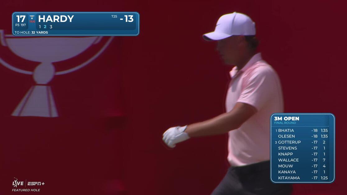 Nick Hardy | Round 4 | 17th hole | Shot 2 | 2025 3M Open