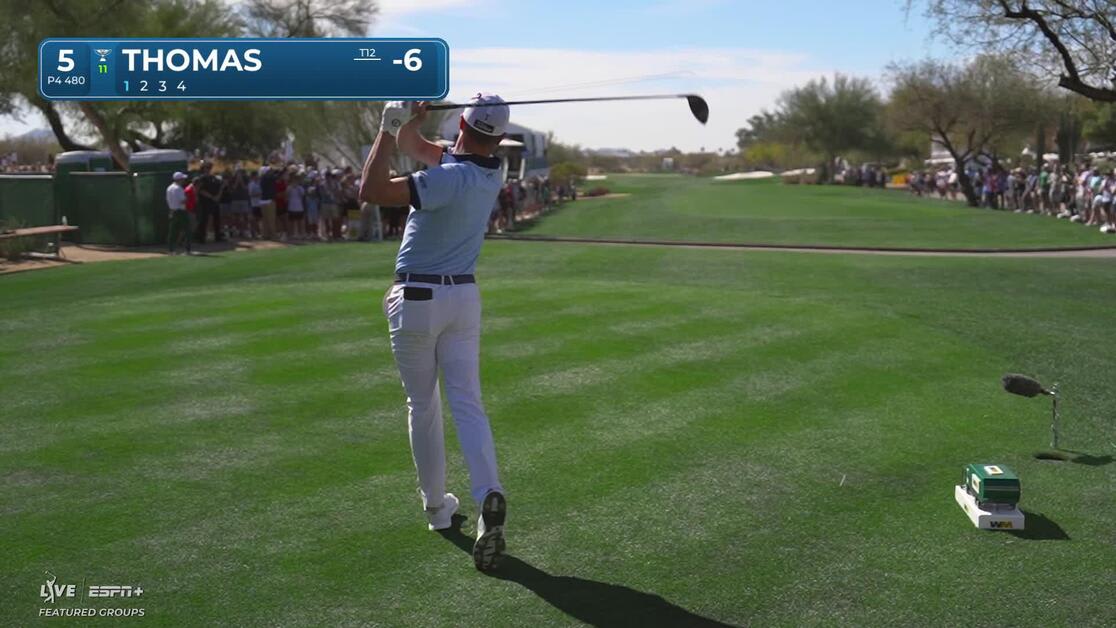 Justin Thomas | Round 2 | 5th hole | Shot 1 | 2025 WM Phoenix Open