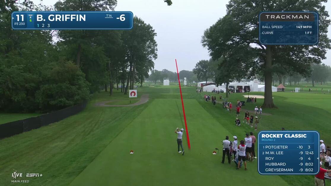 Ben Griffin | Round 2 | 11th hole | Shot 1 | 2025 Rocket Classic