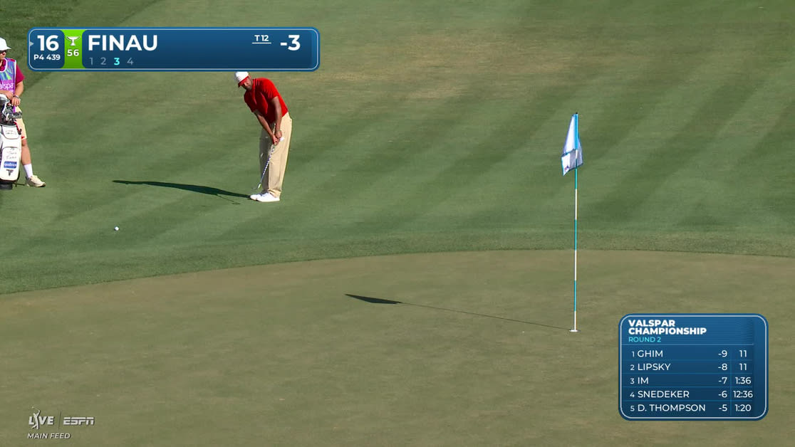 Tony Finau | Round 2 | 16th hole | Shot 3 | 2026 Valspar