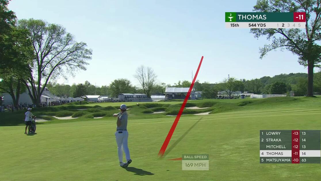 Justin Thomas | Round 3 | 15th hole | Shot 2 | 2025 Truist Championship