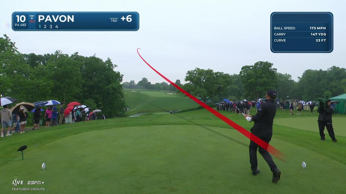 Matthieu Pavon | Round 2 | 10th hole | Shot 1 | 2025 the Memorial