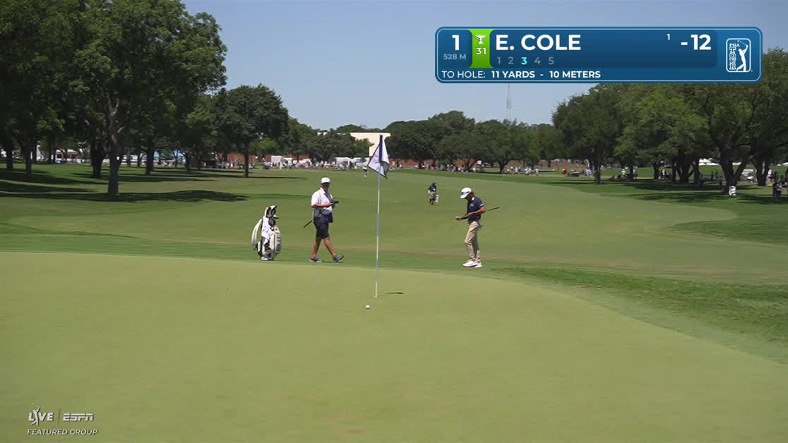 Eric Cole | Round 4 | 1st hole | Shot 3 | 2026 Charles Schwab