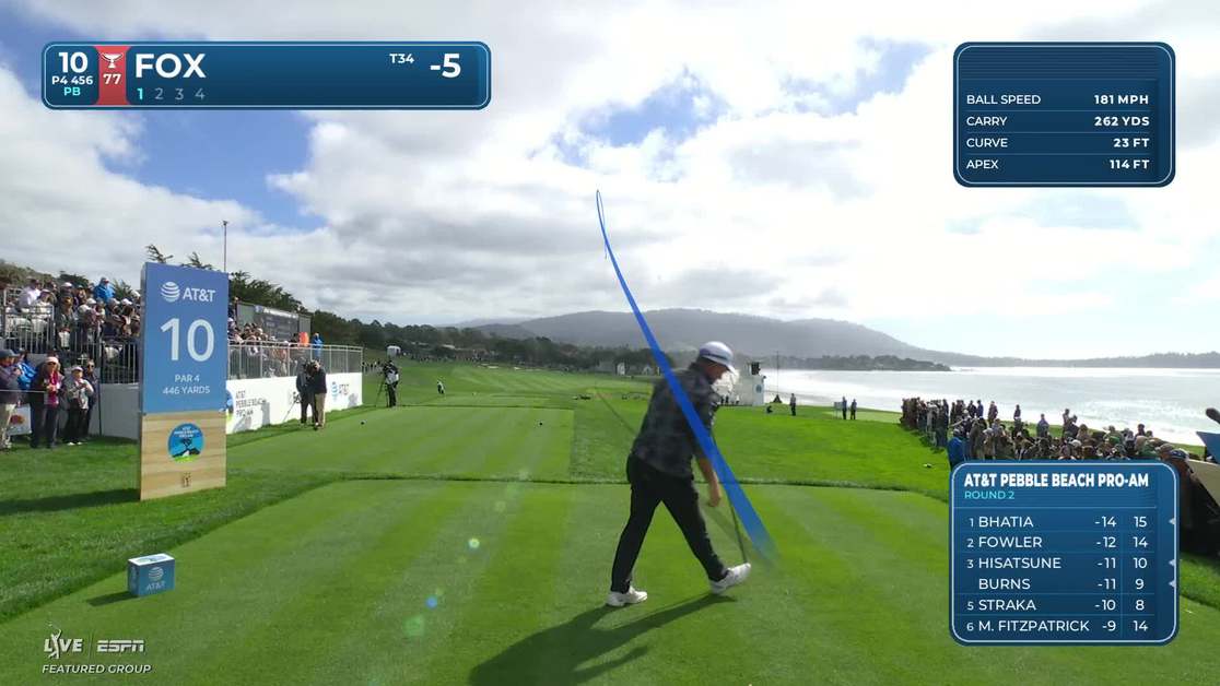 Ryan Fox | Round 2 | 10th hole | Shot 1 | 2026 AT&T Pebble Beach