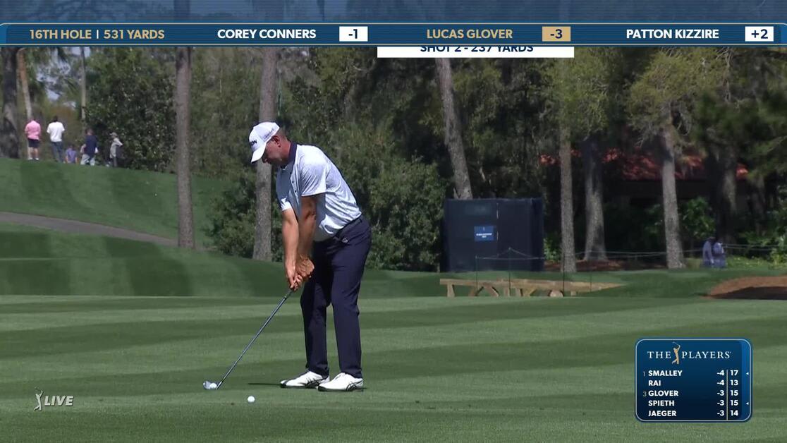 Lucas Glover | Round 1 | 16th hole | Shot 2 | 2025 THE PLAYERS