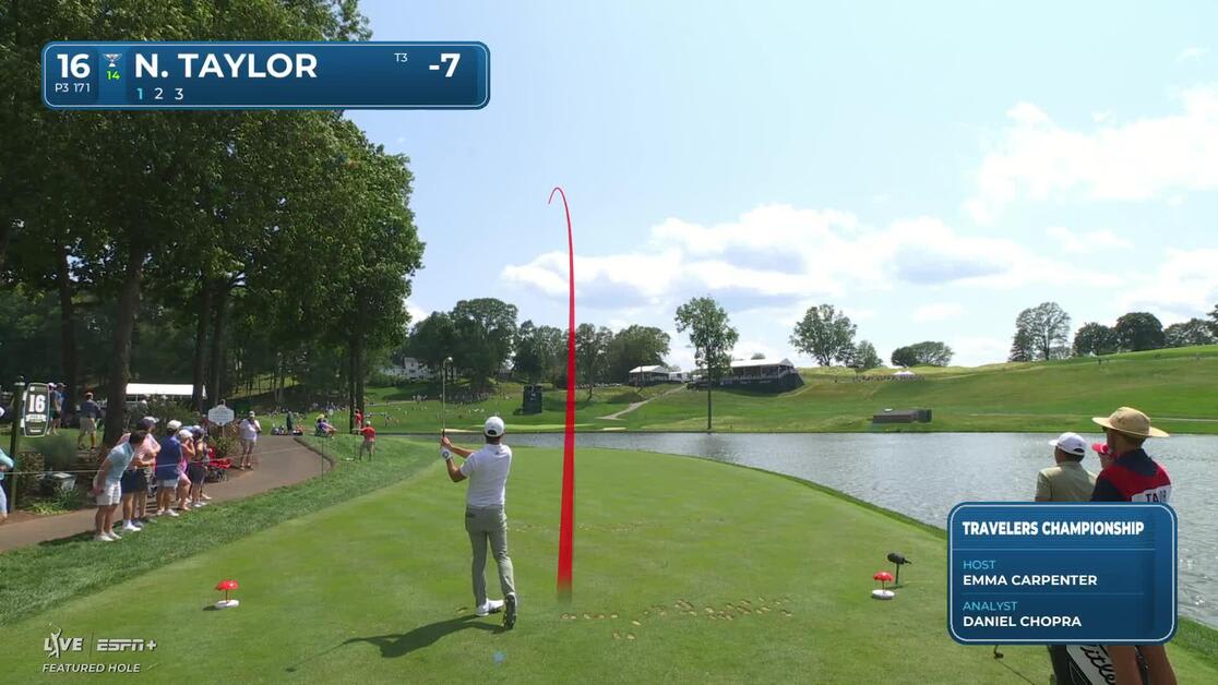 Nick Taylor | Round 2 | 16th hole | Shot 1 | 2025 Travelers