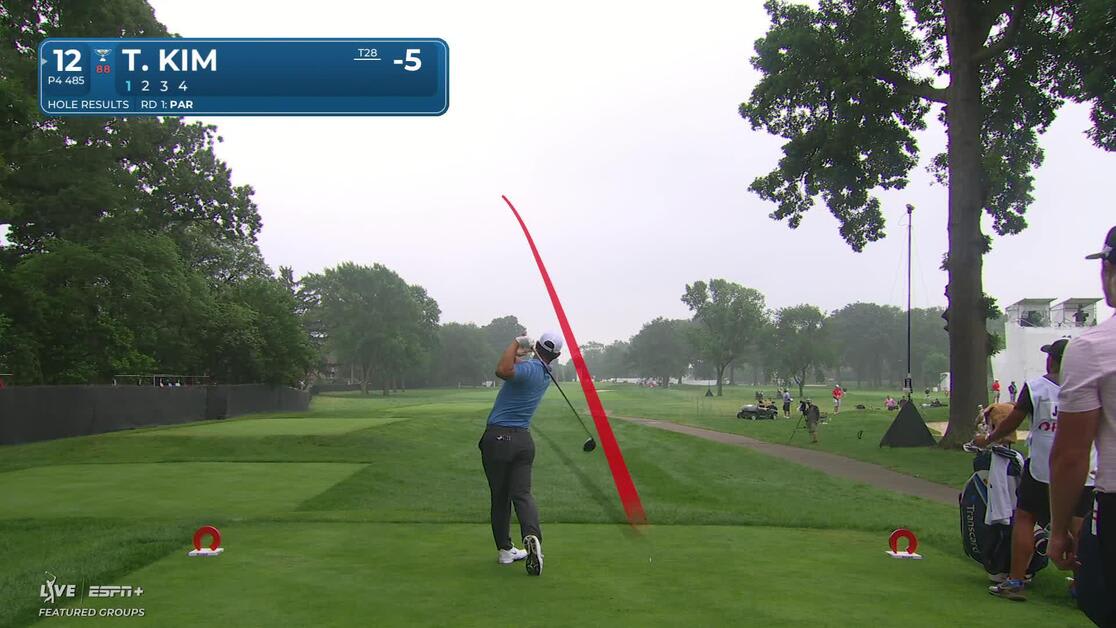 Tom Kim | Round 2 | 12th hole | Shot 1 | 2025 Rocket Classic