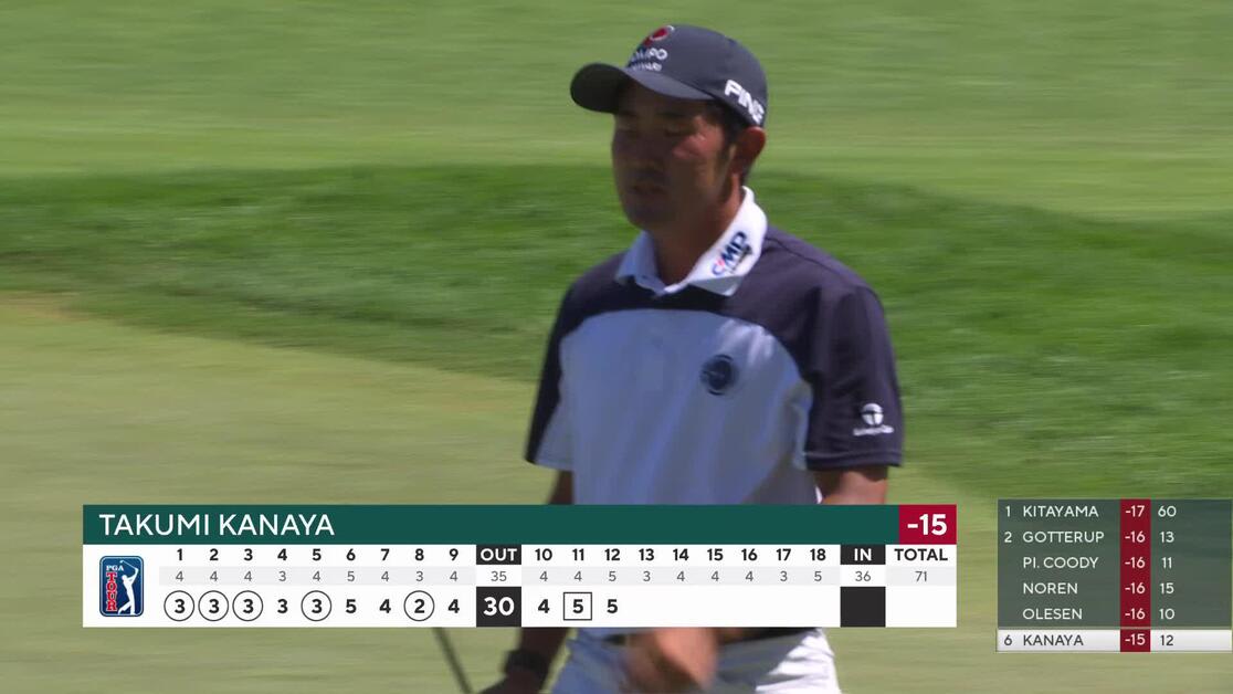 Takumi Kanaya | Round 3 | 12th hole | Shot 5 | 2025 3M Open