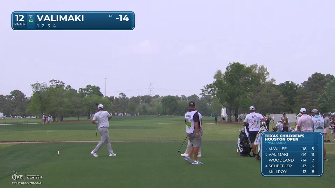 Sami Valimaki | Round 4 | 12th hole | Shot 1 | 2025 Houston Open