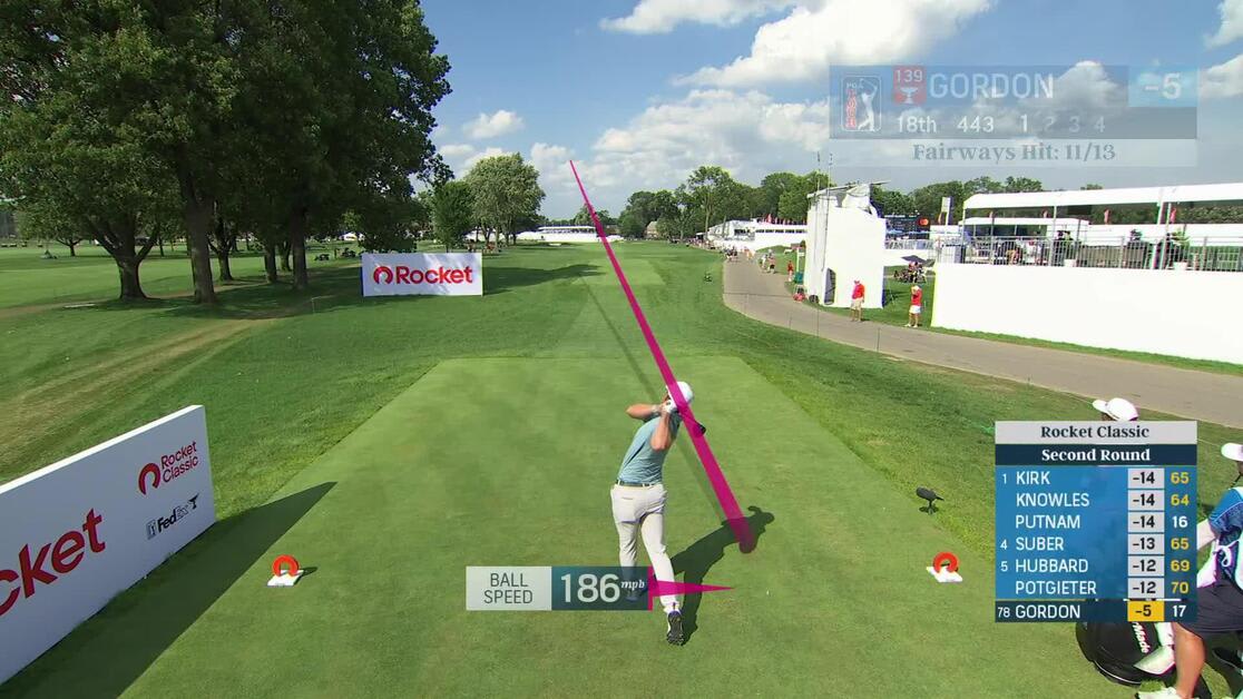 Will Gordon | Round 2 | 18th hole | Shot 1 | 2025 Rocket Classic