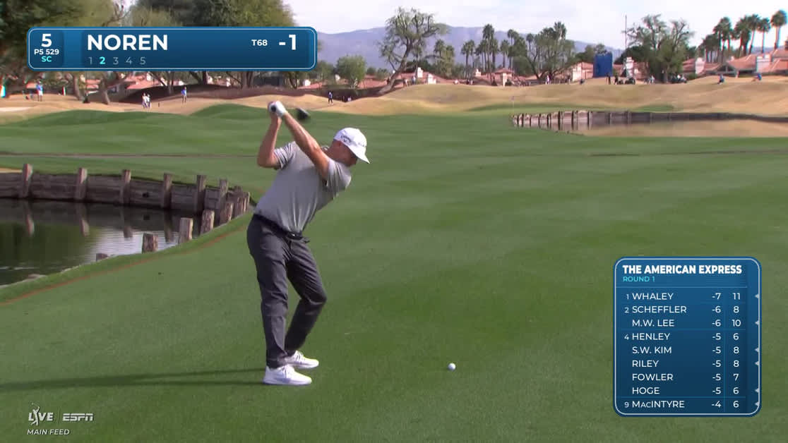 Alex Noren | Round 1 | 5th hole | Shot 2 | 2026 The American Express