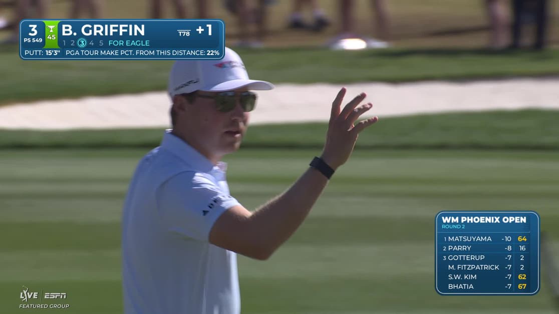 Ben Griffin | Round 2 | 3rd hole | Shot 3 | 2026 WM Phoenix Open