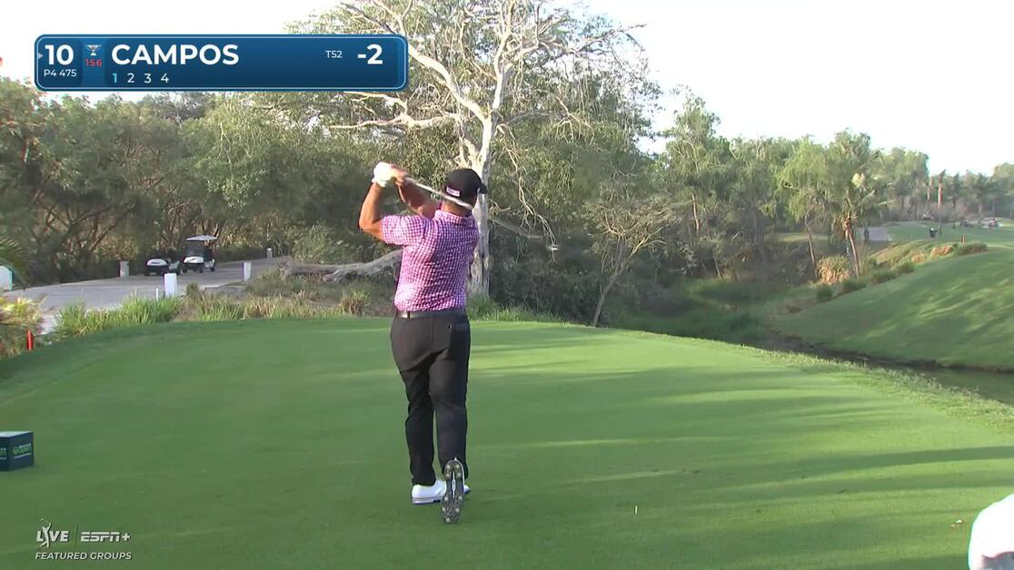 Rafael Campos | Round 2 | 10th hole | Shot 1 | 2025 Mexico Open
