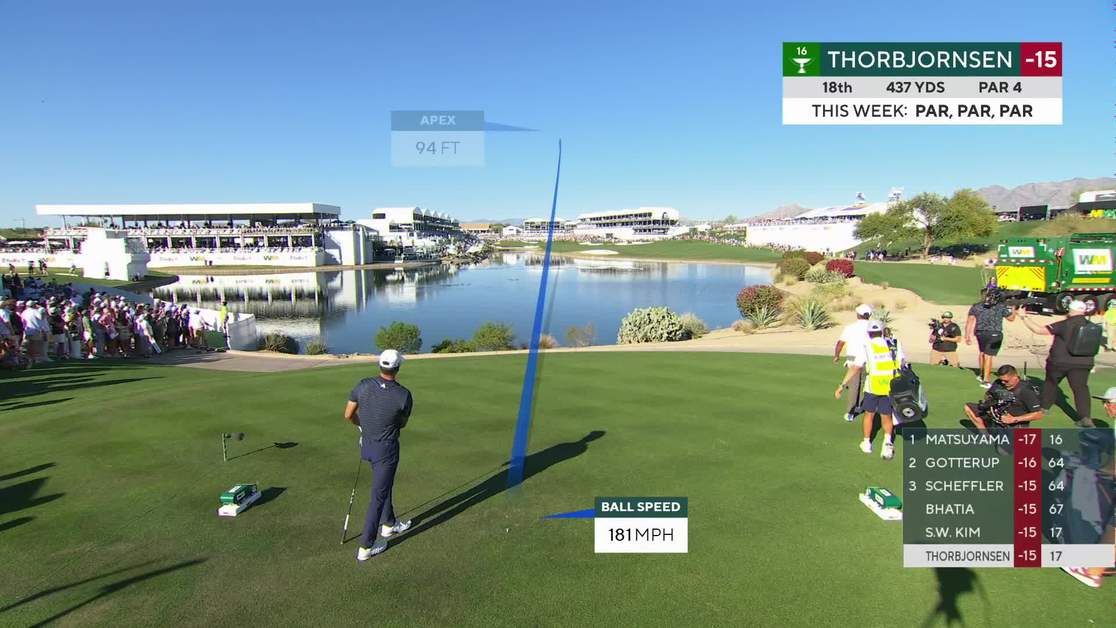 Michael Thorbjornsen | Round 4 | 18th hole | Shot 1 | 2026 WM Phoenix Open