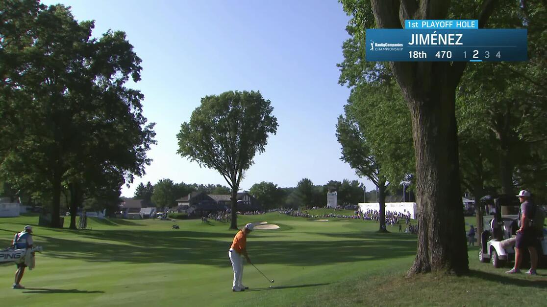 Miguel Angel Jiménez | Playoff 1 | 18th hole | Shot 2 | 2025 Kaulig Co ...