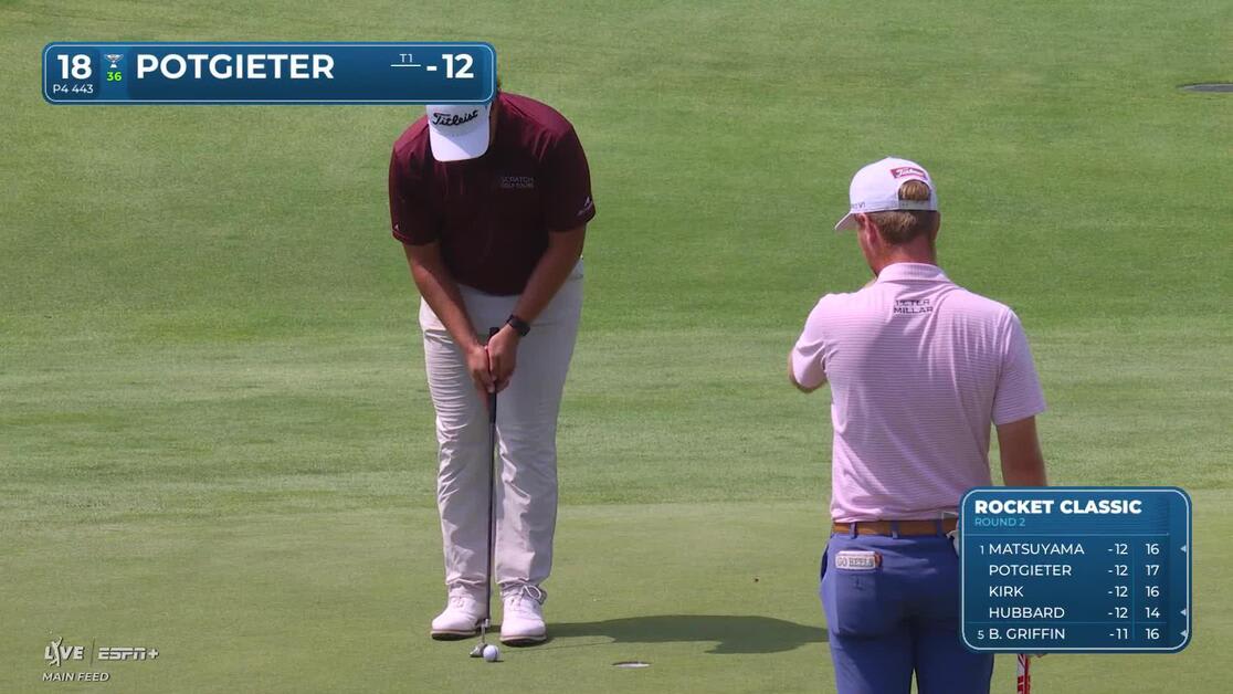 Aldrich Potgieter | Round 2 | 18th hole | Shot 4 | 2025 Rocket Classic