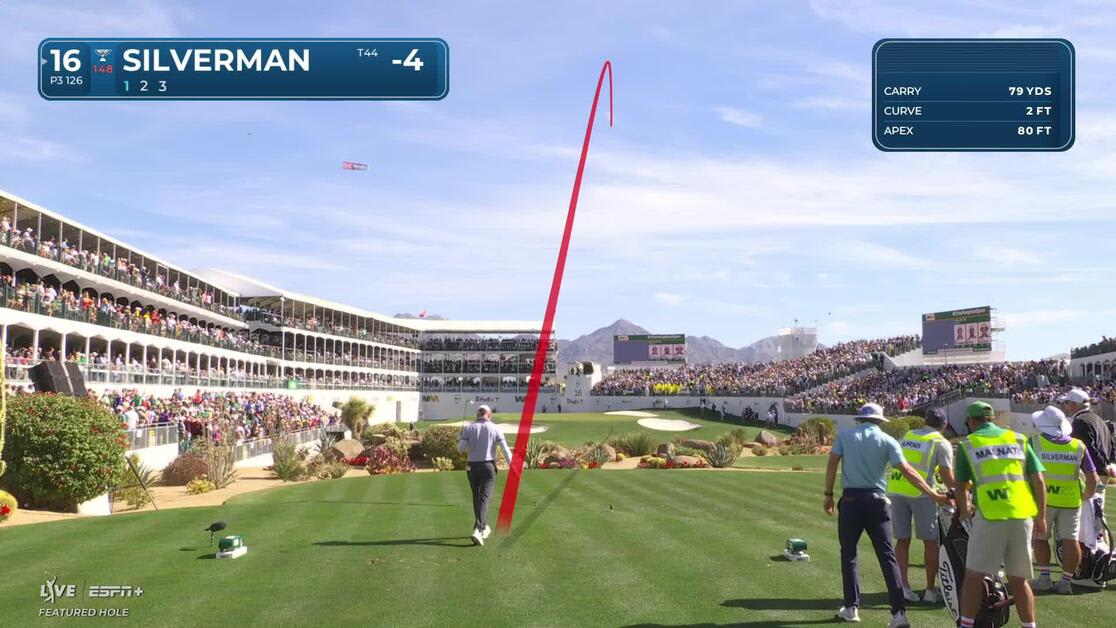 Ben Silverman | Round 3 | 16th hole | Shot 1 | 2025 WM Phoenix Open