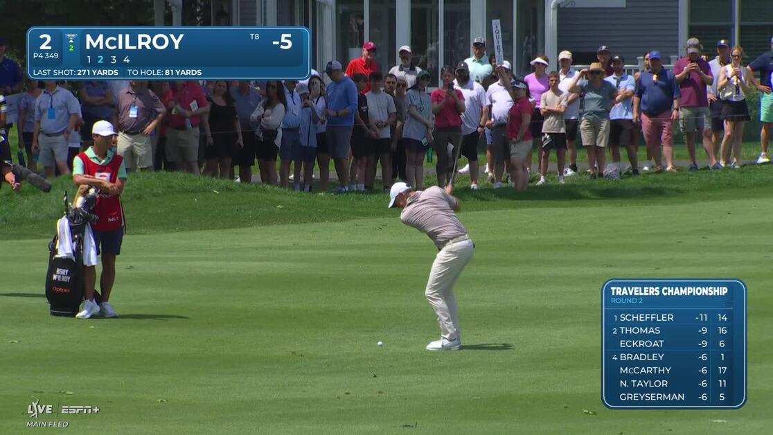 Rory McIlroy | Round 2 | 2nd hole | Shot 2 | 2025 Travelers