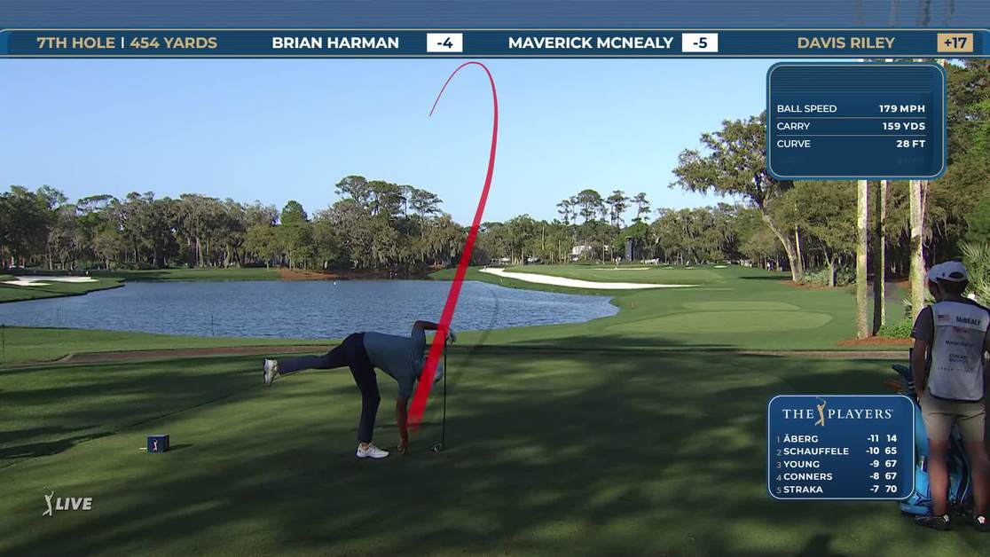 Davis Riley | Round 2 | 7th hole | Shot 1 | 2026 THE PLAYERS