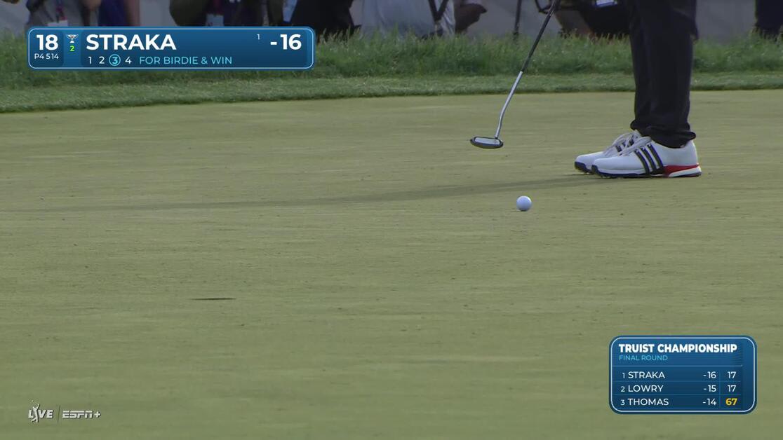 Sepp Straka | Round 4 | 18th hole | Shot 3 | 2025 Truist Championship