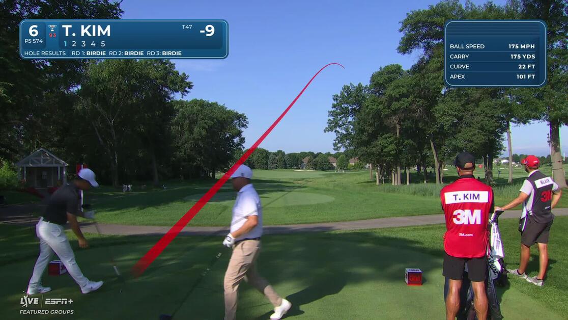 Tom Kim | Round 4 | 6th hole | Shot 1 | 2025 3M Open