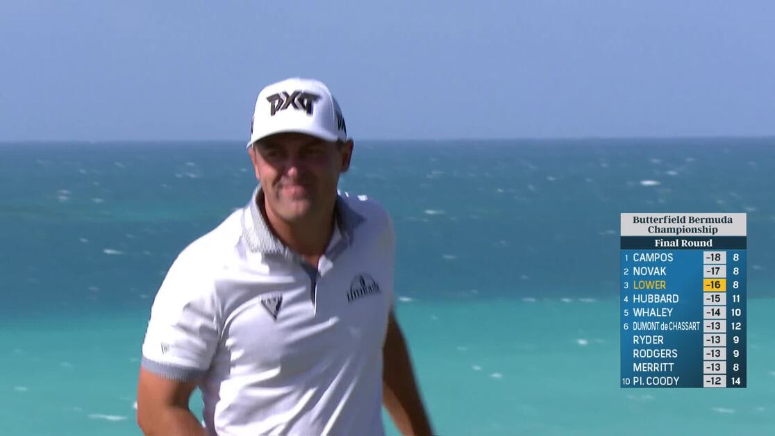 Justin Lower | Round 4 | 8th hole | Shot 5 | 2024 Butterfield Bermuda