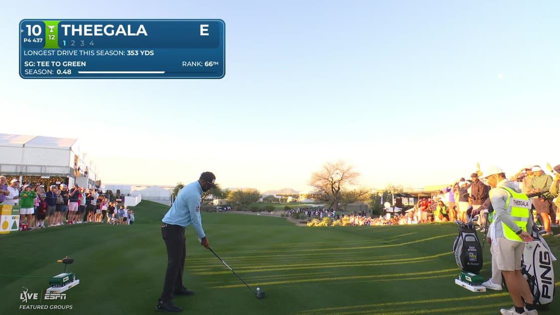Sahith Theegala | Round 1 | 10th hole | Shot 1 | 2026 WM Phoenix Open